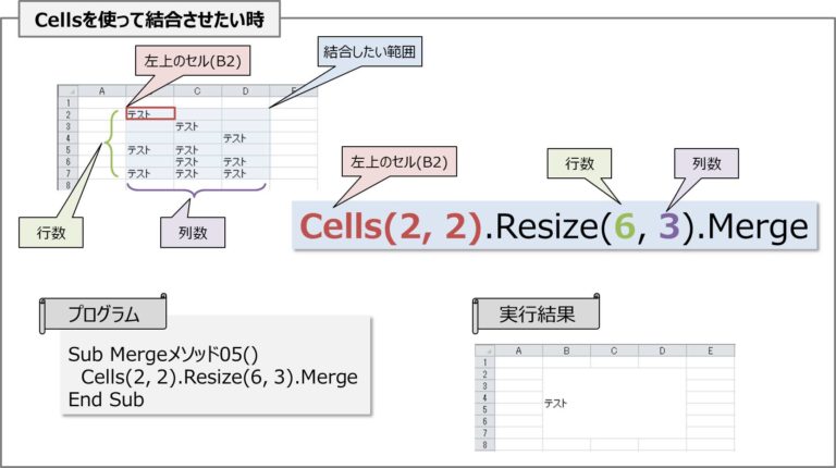 【VBA】セルの結合を行う『Mergeメソッド』の使い方 - Electrical Information