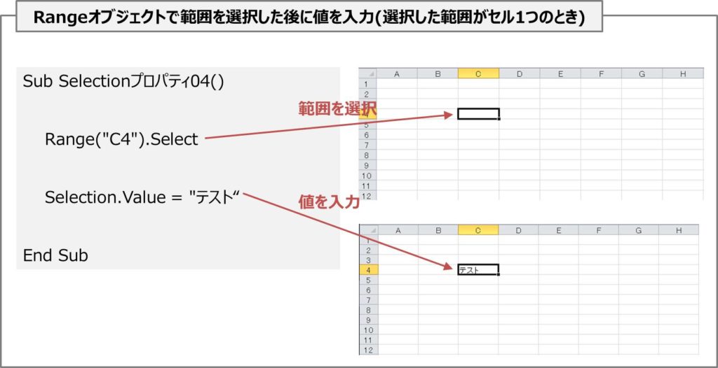 【VBA】選択したセルを取得する『Selectionプロパティ』の使い方 - Electrical Information