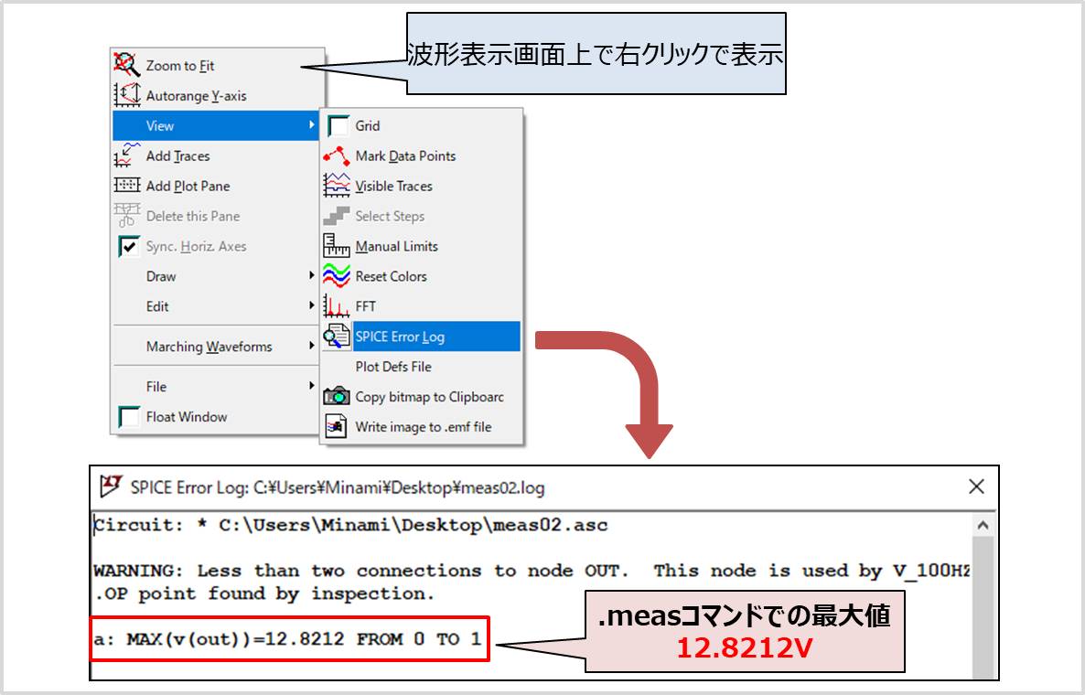 【LTspice】最大値や平均値などを求める『.measコマンド』の使い方 - Electrical Information