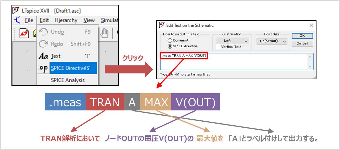 【LTspice】最大値や平均値などを求める『.measコマンド』の使い方 - Electrical Information