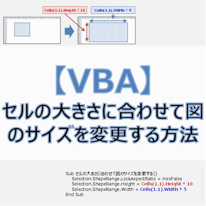 【VBA】セルの大きさに合わせて図のサイズを変更する方法 - Electrical Information